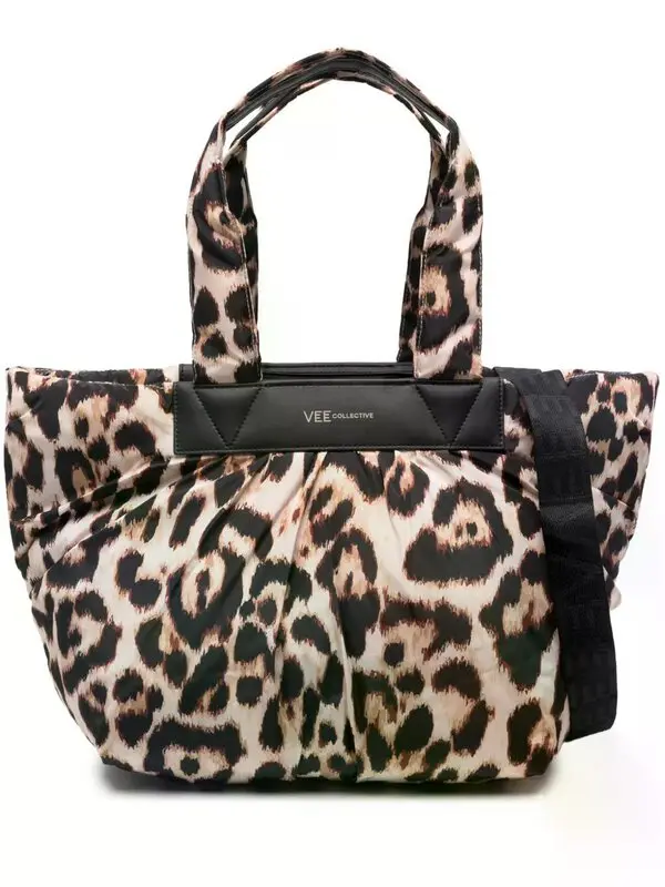 VEECOLLECTIVE Leopard Print Tote Bag