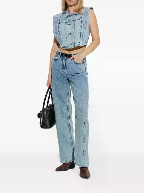 IRO PARIS Embroidered Cotton Jeans