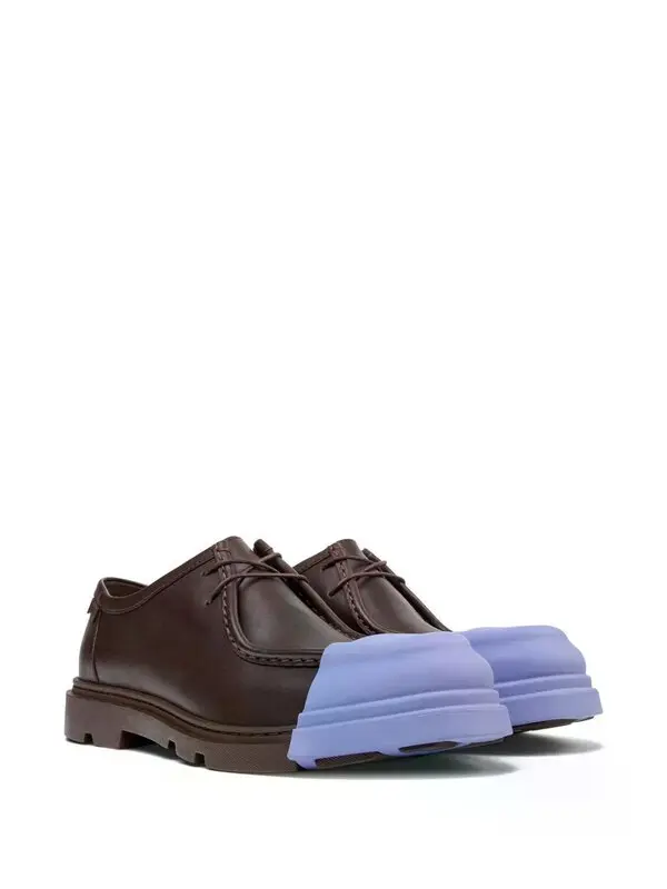 Camper Chocolate Leather Oxford Shoes - Brown
