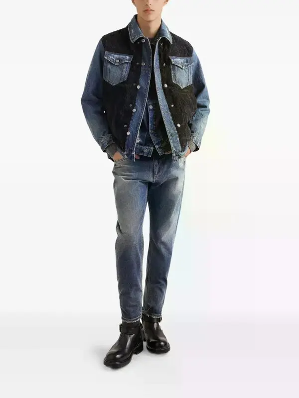 Dolce & Gabbana Faded Effect Logo Plaque Jeans