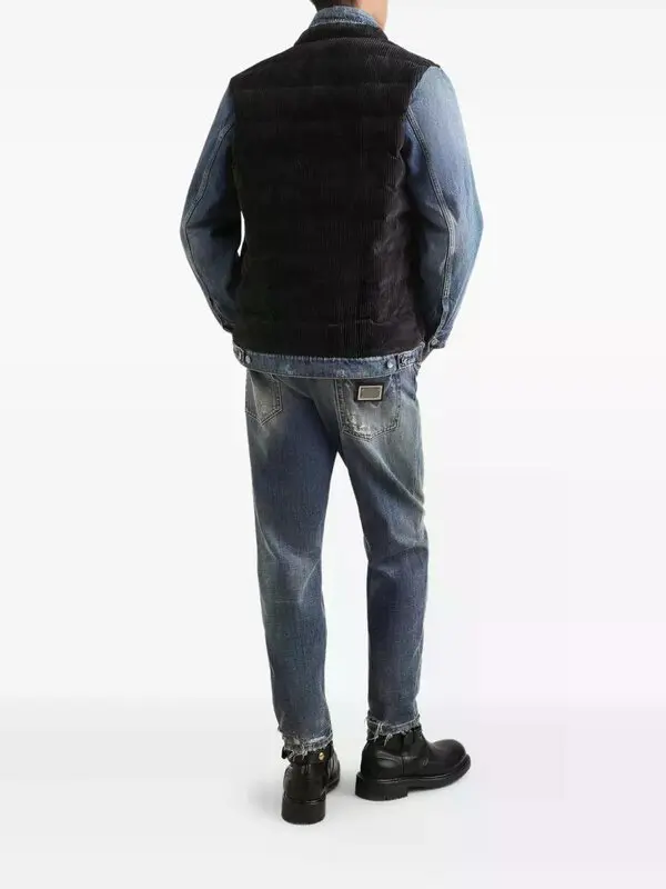 Dolce & Gabbana Faded Effect Logo Plaque Jeans