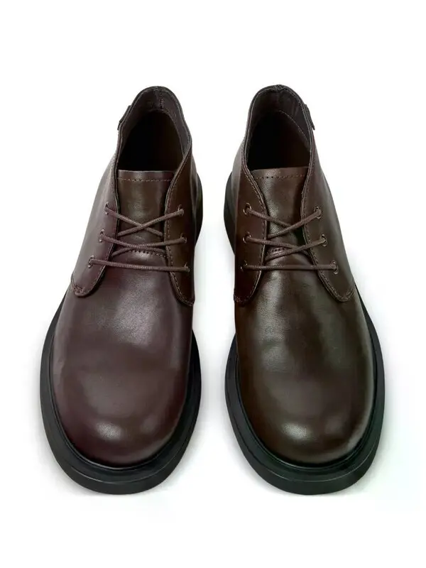 Camper Norman Leather Lace-up Boots - Brown