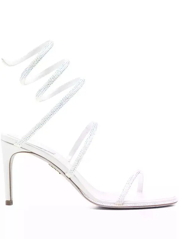 Rene Caovilla Cleo Spiral-embellished Sandals - Neutrals