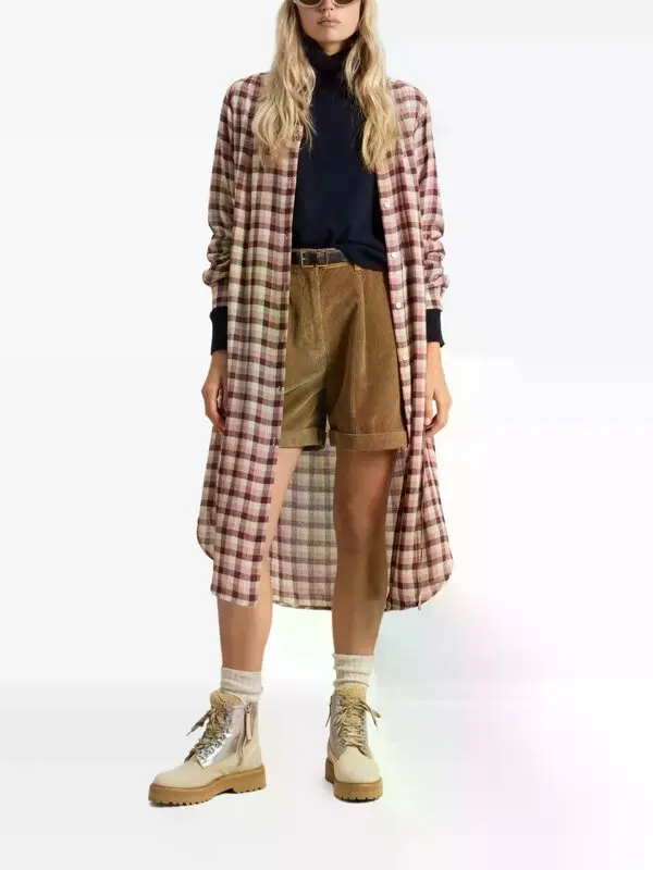 Woolrich Checked Flannel Shirt Midi Dress