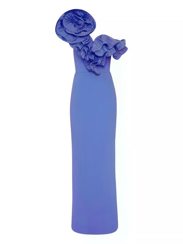 Rebecca Vallance One-shoulder Ruffle Maxi Dress