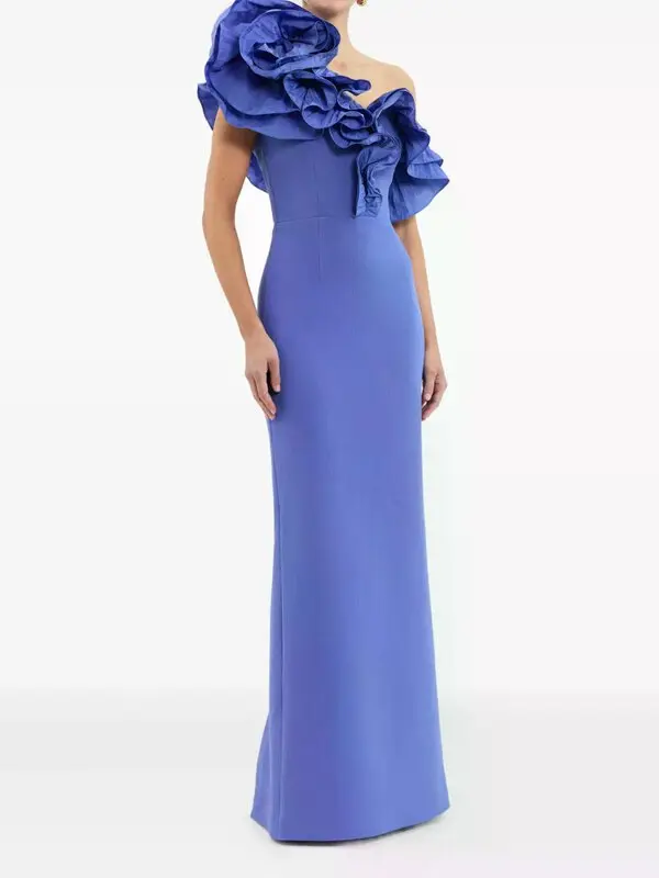 Rebecca Vallance One-shoulder Ruffle Maxi Dress