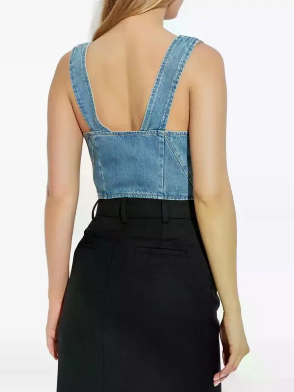 IRO PARIS Sleeveless V-neck Denim Top