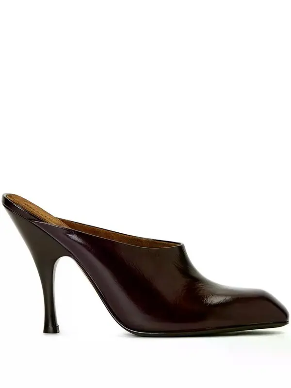 Khaite 100mm Colt Square-toe Heeled Mules - Red