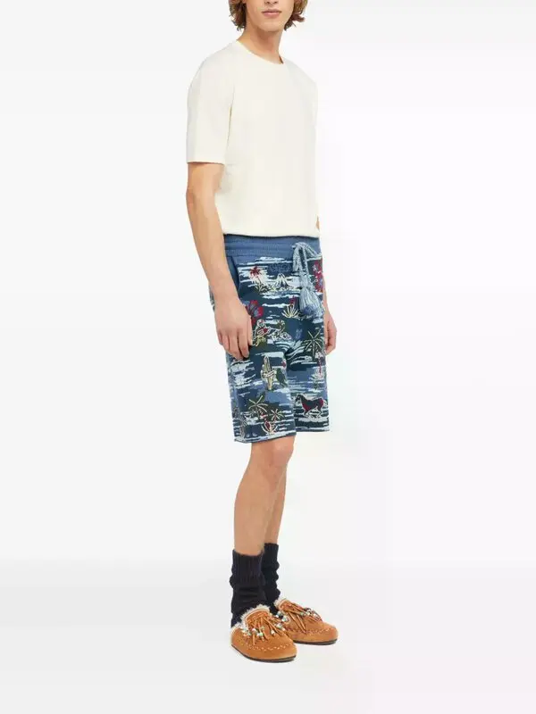 Alanui Tex-hawaii Roundtrip Shorts - Blue