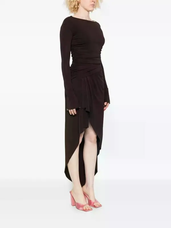 Amen Draped Asymmetric Maxi Dress