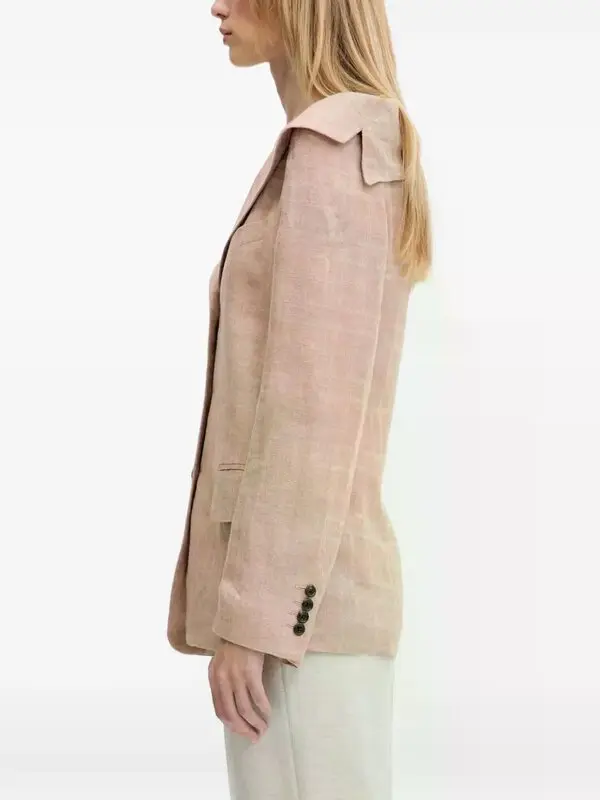 Our Legacy Dropped Shoulder Checked Blazer - Neutrals