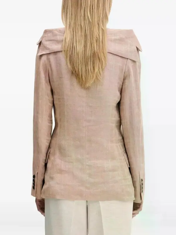 Our Legacy Dropped Shoulder Checked Blazer - Neutrals