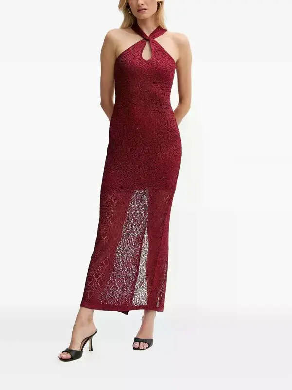 Guess Halterneck Knitted Maxi Dress