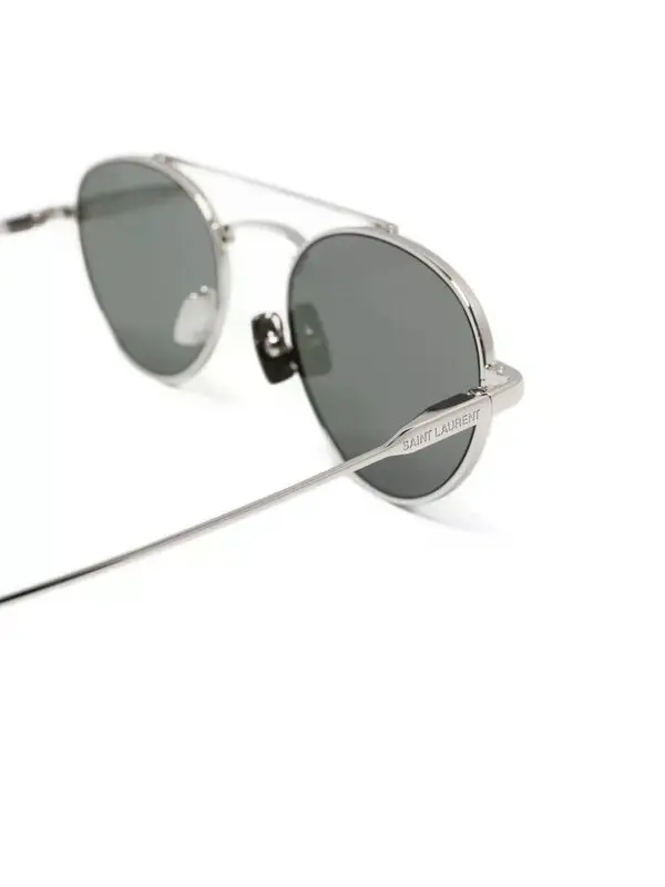 Saint Laurent Round Frame Sunglasses - Silver