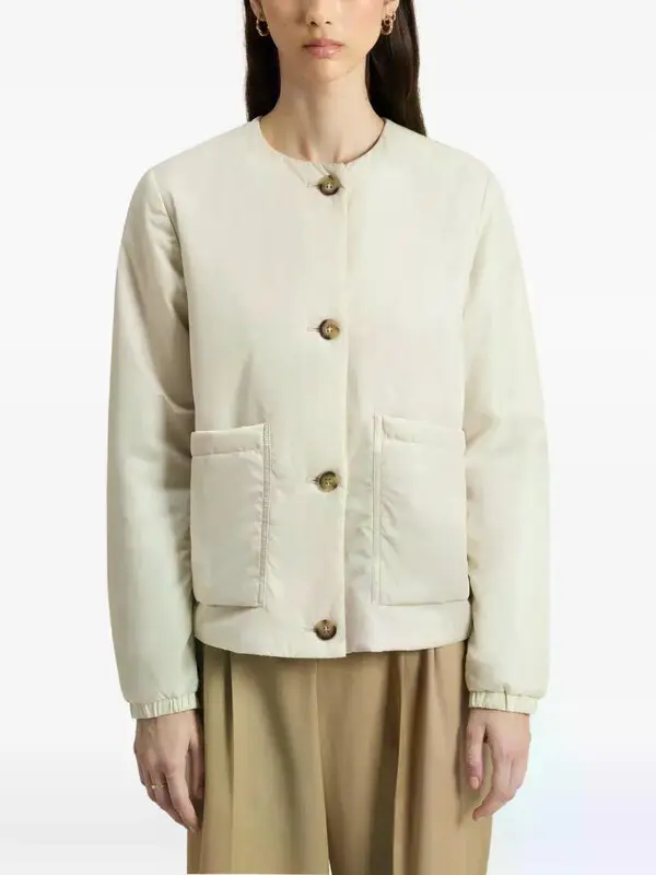 Woolrich Button-fastening Patch-pocket Quilted Jacket - Neutrals