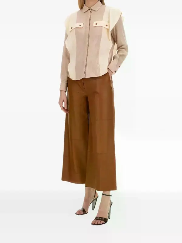 ALYSI Two-tone Cotton Shirt