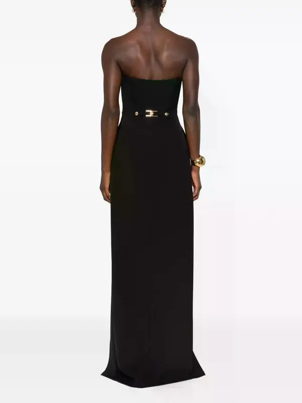 Elisabetta Franchi Button-detailed Strapless Dress