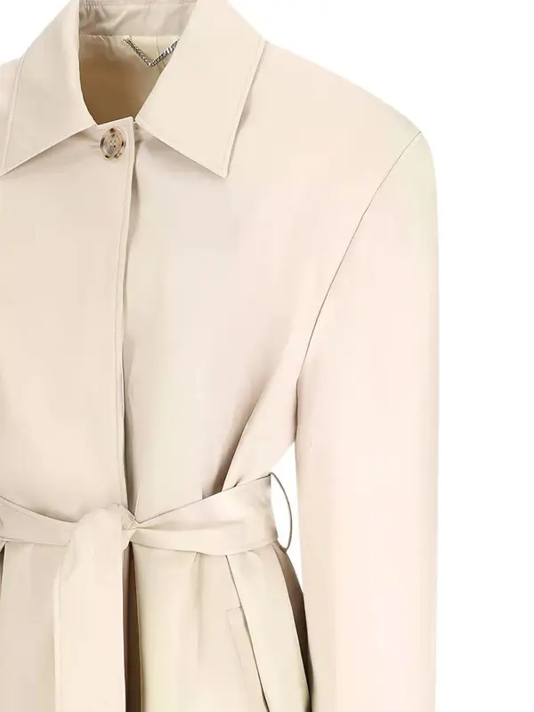 Magda Butrym Belted Cotton Coat - Neutrals