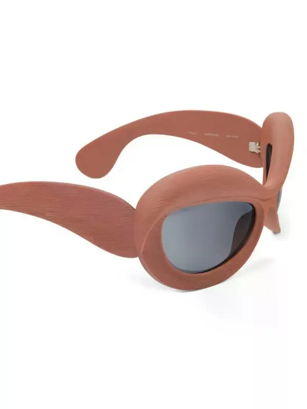 Camper Pulla Oval Frame Sunglasses - Red