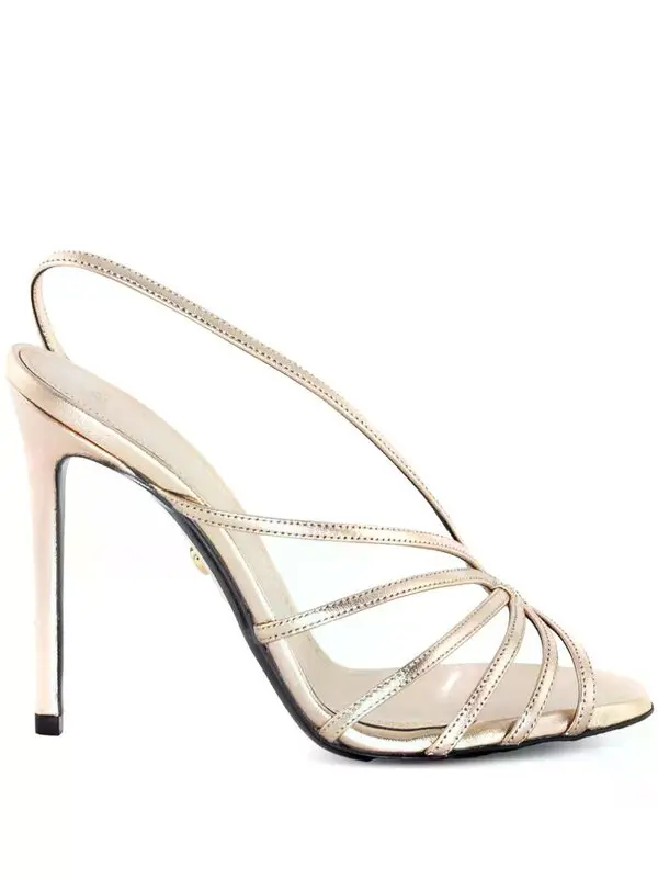 ALEVI MILANO 120mm Leather Slingback Sandals - Neutrals