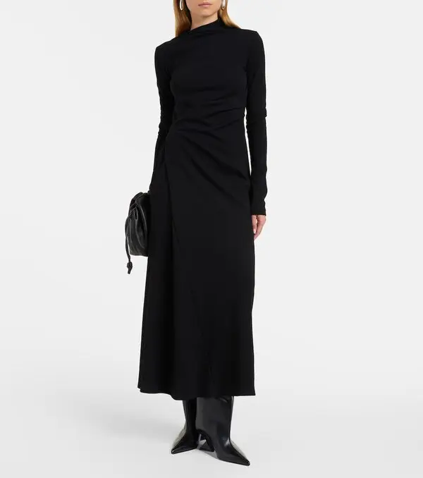 Sportmax Edile Wool And Cotton-blend Midi Dress