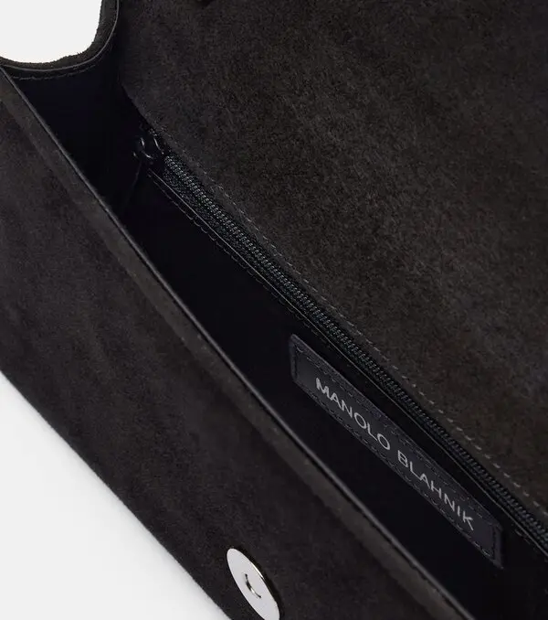 Manolo Blahnik Maygot Suede Clutch