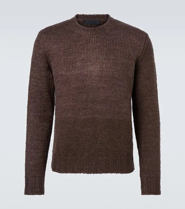 SAMAN AMEL Gio Silk Sweater - Brown
