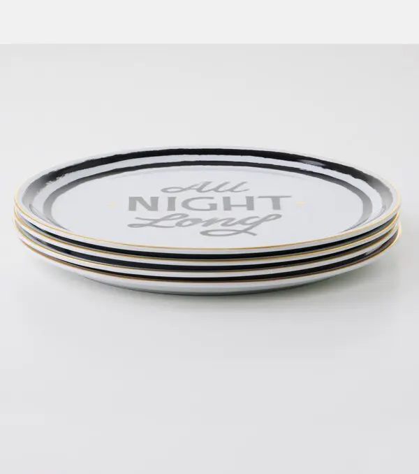BITOSSI The Club Set Of 4 Pizza Plates