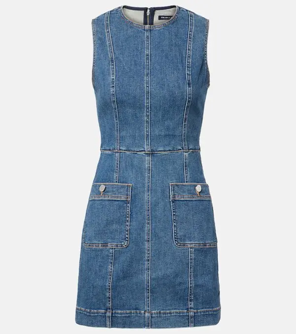 Veronica Beard Zaire Denim Mini Dress - Blue