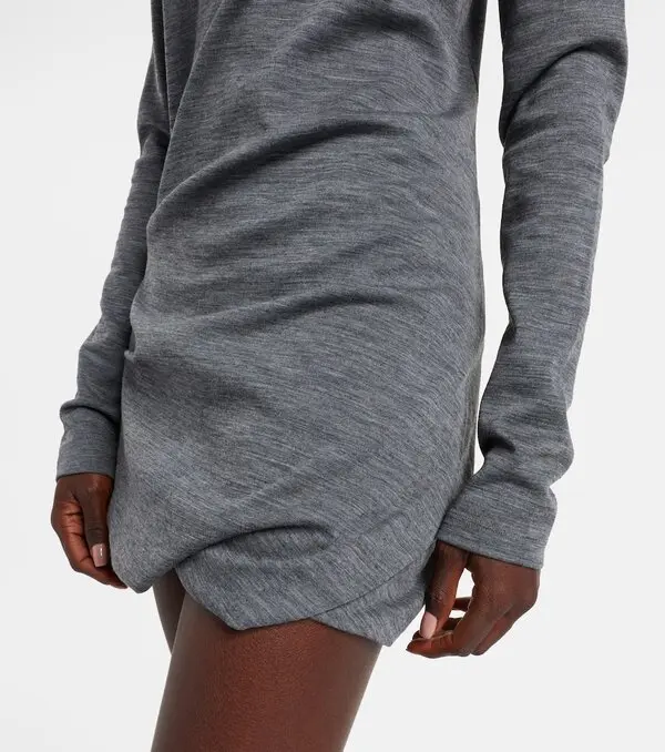 Sportmax Luigia Wool And Cotton-blend Minidress