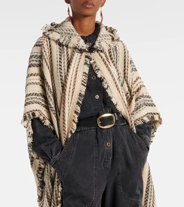 MARANT ETOILE Iseline Striped Poncho
