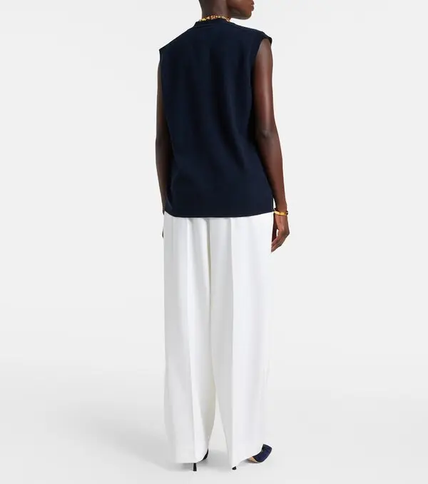 BLAZÉ MILANO Highland Wool And Cashmere Vest - Blue