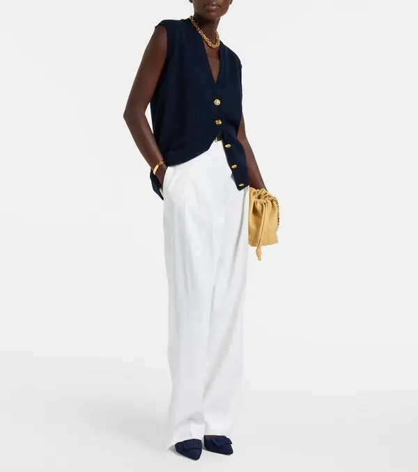 BLAZÉ MILANO Highland Wool And Cashmere Vest - Blue