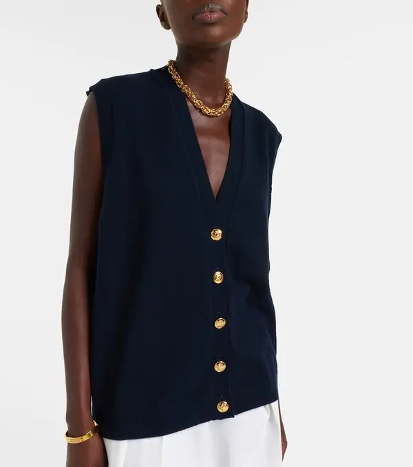 BLAZÉ MILANO Highland Wool And Cashmere Vest - Blue