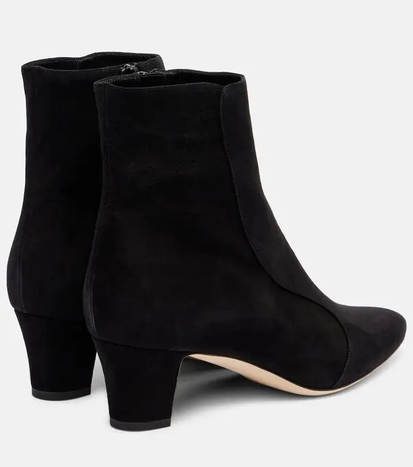 Manolo Blahnik Suede Pointed Toe Ankle Boots