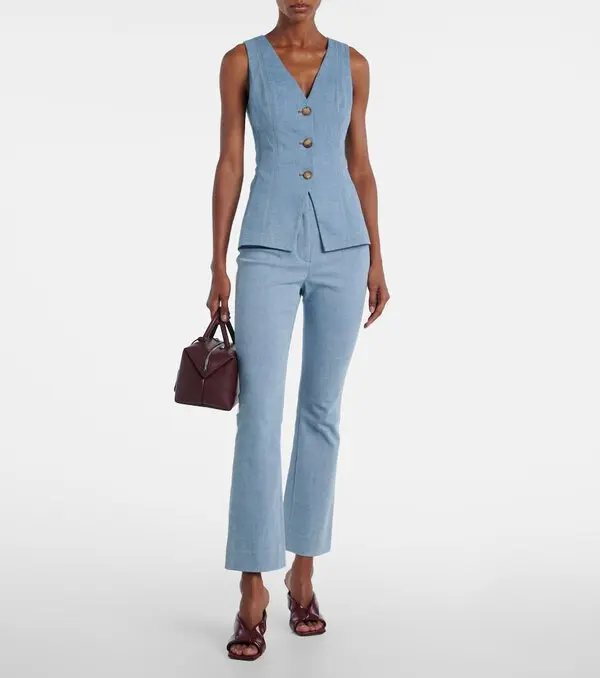 Veronica Beard Avalina Denim Vest - Blue