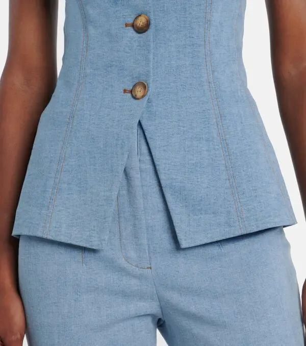 Veronica Beard Avalina Denim Vest - Blue