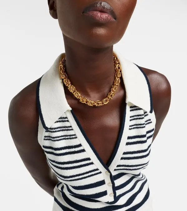 Veronica Beard Meera Striped Polo Top