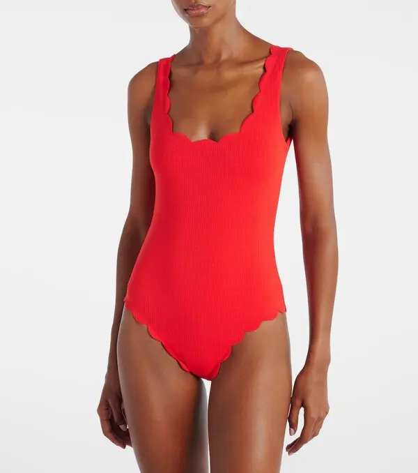 Marysia Scalloped One Piece Swimsuit - Red