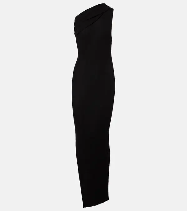 Rick Owens Athena Virgin Wool Maxi Dress - Black