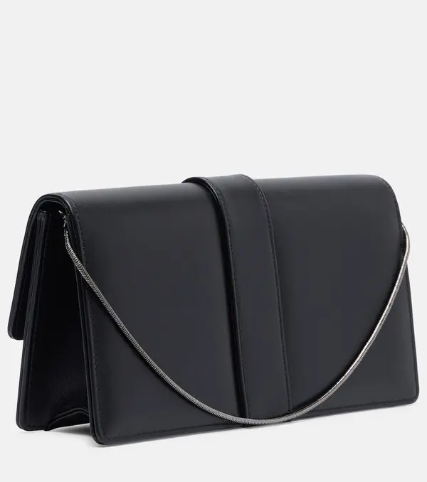 Manolo Blahnik Maygot Leather Clutch