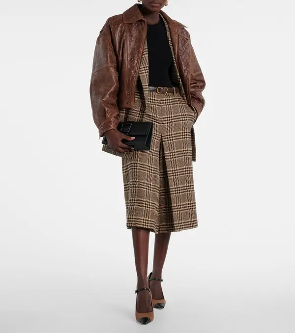 Manolo Blahnik Maygot Leather Clutch