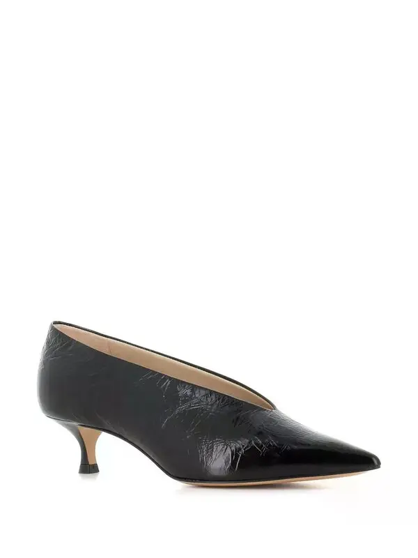 Le Monde Beryl 40mm Babouche Leather Pumps - Black