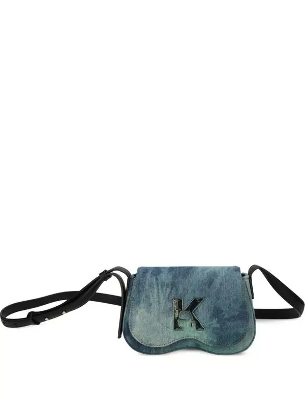 Karl Lagerfeld Tie-dye Denim Crossbody Bag - Blue