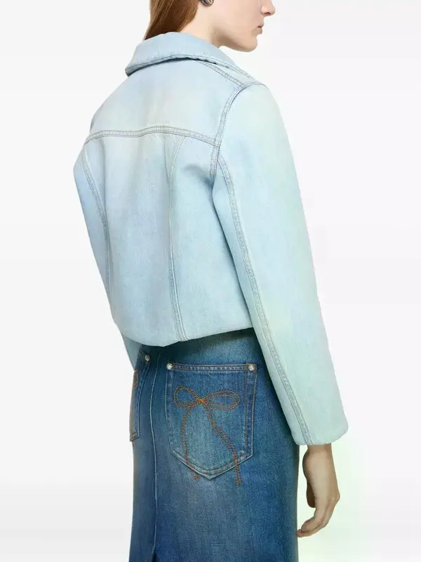 Acne Studios Floral-lined Denim Jacket