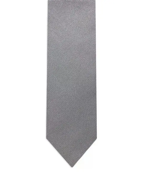 Corneliani Textured Silk Neck Tie - Grey