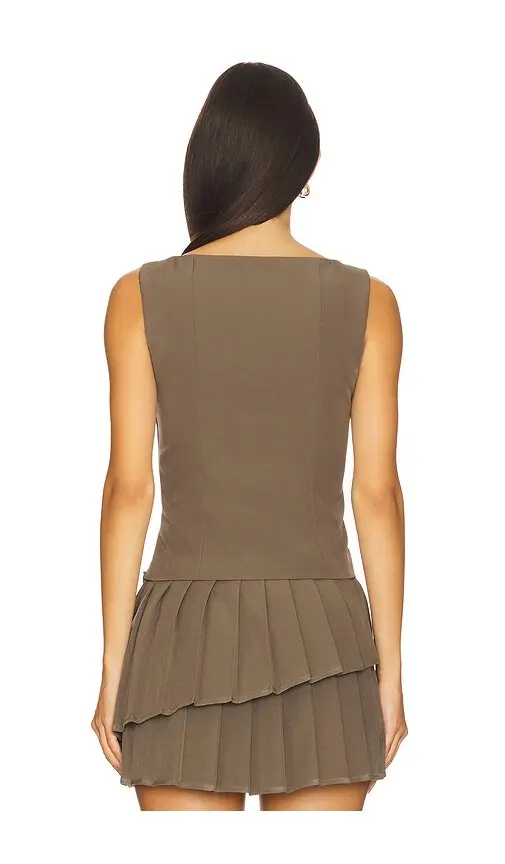 Superdown Marlowe V-neck Top - Grey