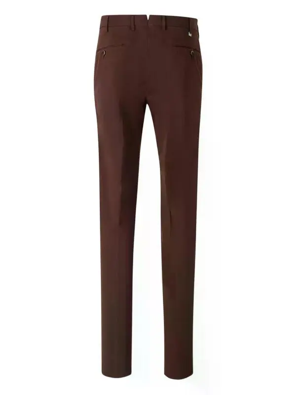 PT TORINO Burgundy Button-fly Trousers - Red