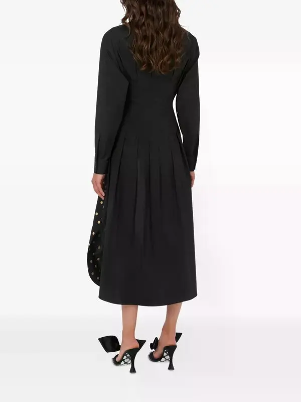 Moschino Polka-dot Pleated Shirt Dress