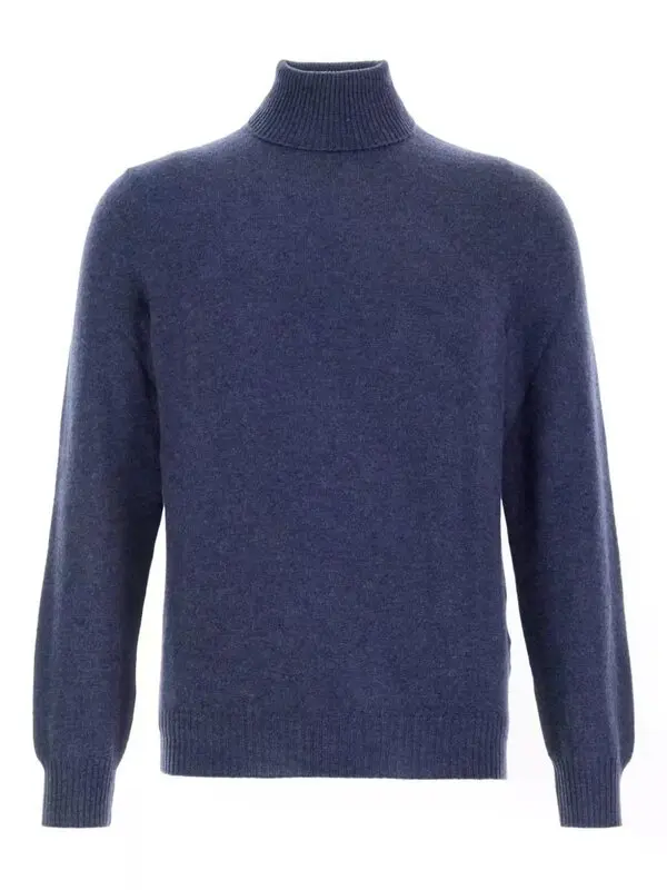 Fedeli Cashmere Turtleneck Sweater - Blue